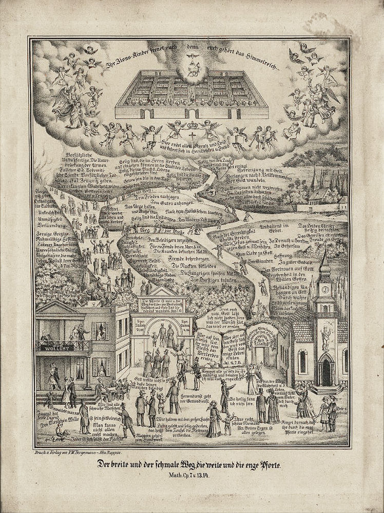 Das Bild - Der breite und der schmale Weg